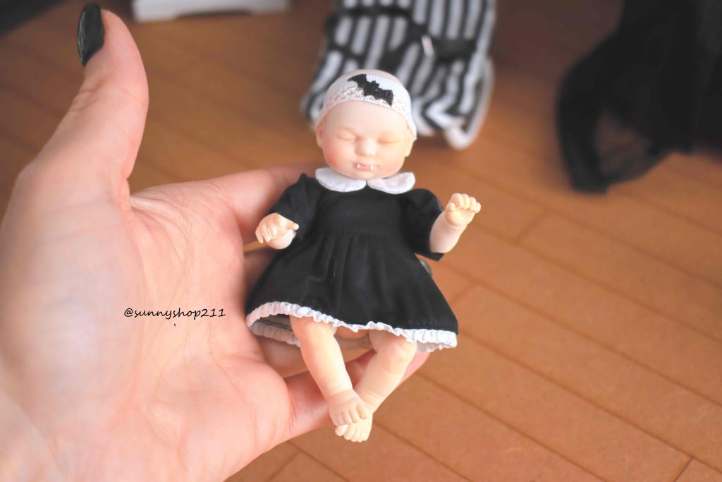 Bjd bébé vampire "Miranda", mini bébé 10 cm, mini reborn